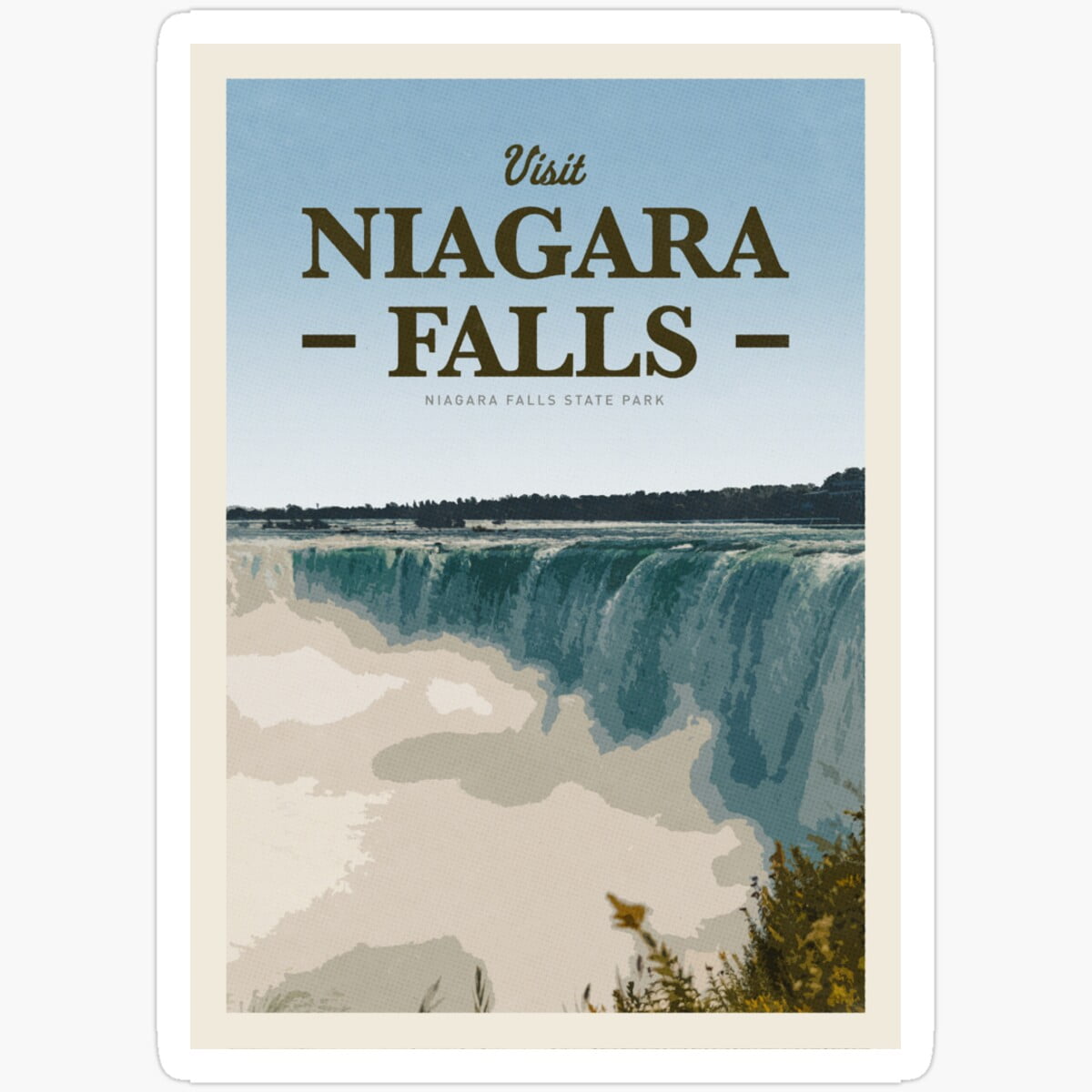 Kira Visit Niagara Falls Glossy Sticker Waterproof Sticker for Water ...