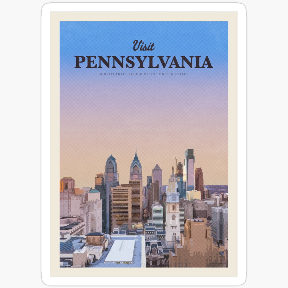 Kira Visit Pennsylvania Sticker Waterproof Sticker for Water Bottles ...