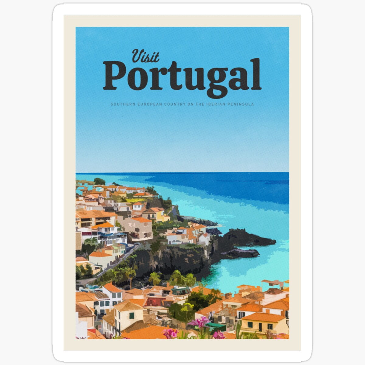 Kira Visit Portugal Sticker Waterproof Sticker for Water Bottles ...