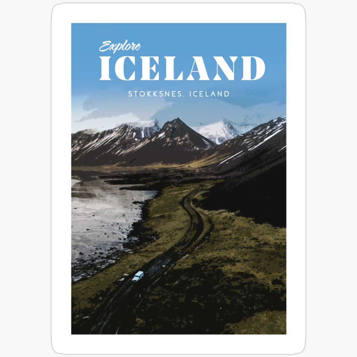 Kira Visit Stokksnes, Iceland Sticker Waterproof Sticker for Water ...