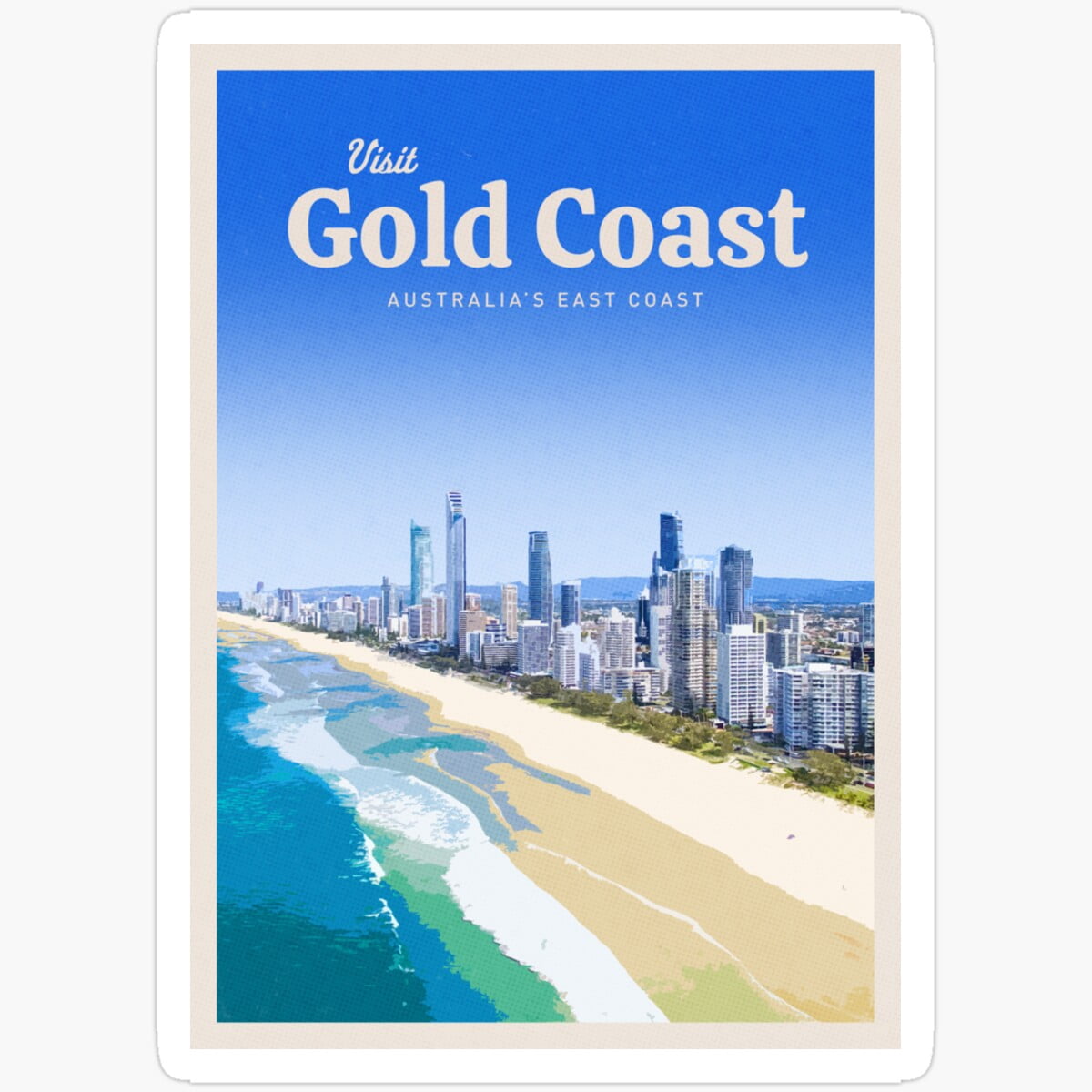 Kira Visit The Gold Coast Sticker Waterproof Sticker for Water Bottles ...
