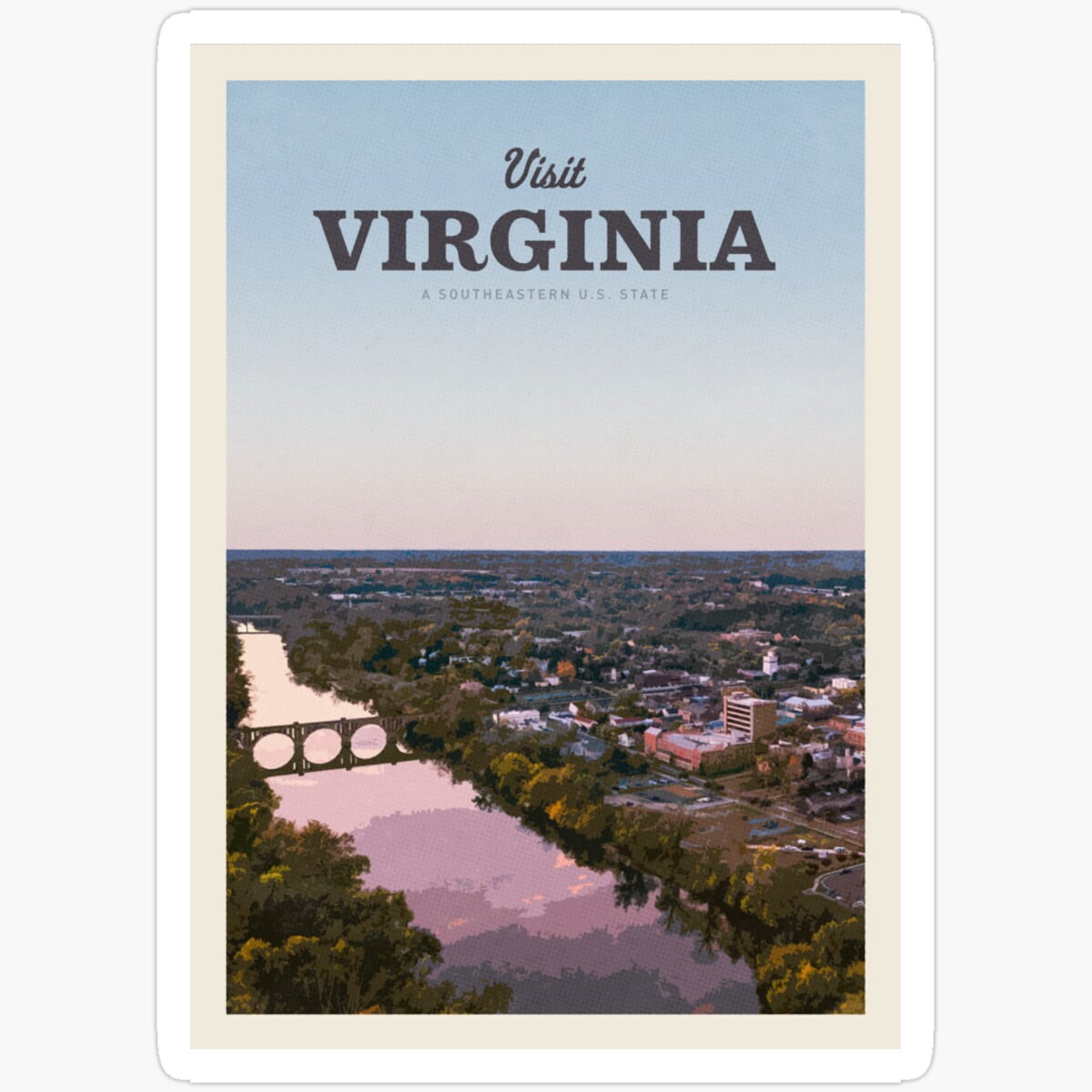 Kira Visit Virginia Sticker Waterproof Sticker for Water Bottles ...