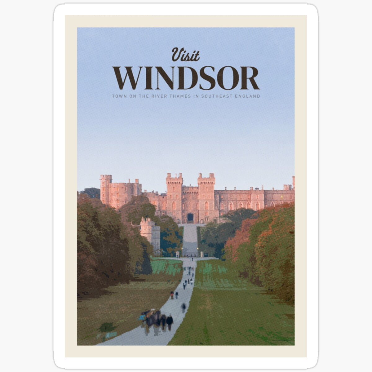 Kira Visit Windsor Sticker Waterproof Sticker for Water Bottles ...