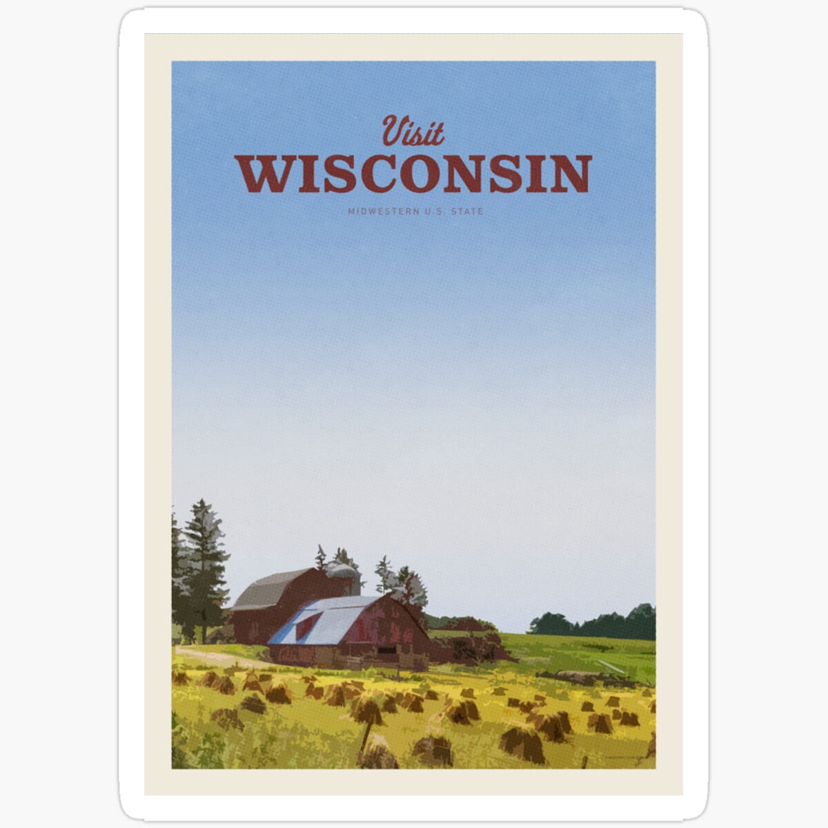 Kira Visit Wisconsin Sticker Waterproof Sticker for Water Bottles ...