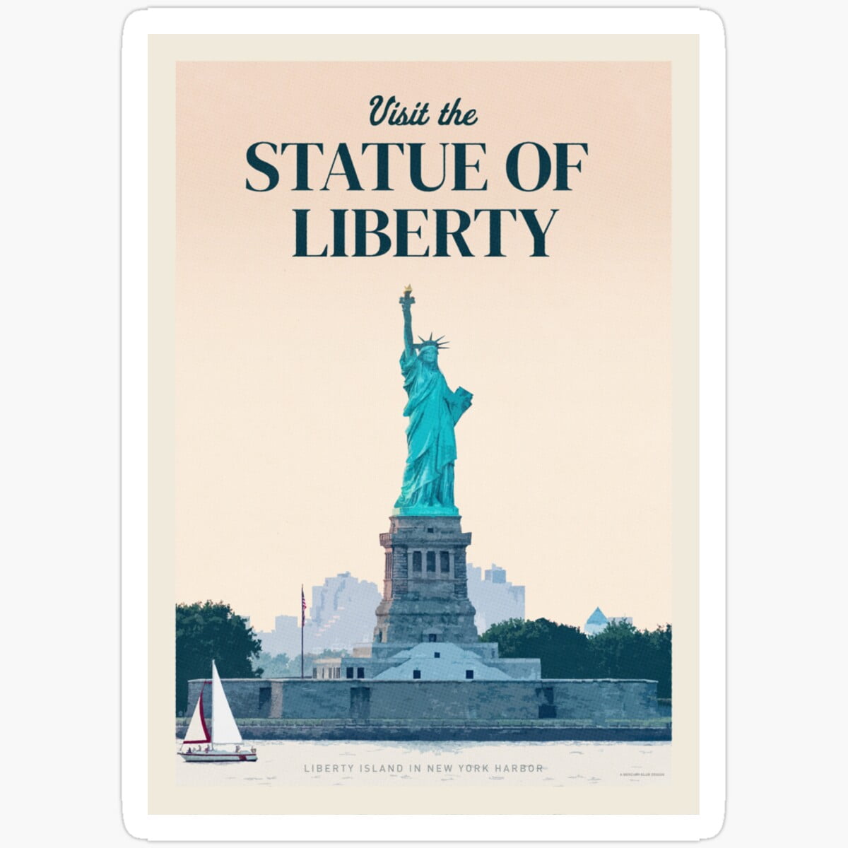 Kira Visit the Statue of Liberty Sticker Waterproof Sticker for Water ...