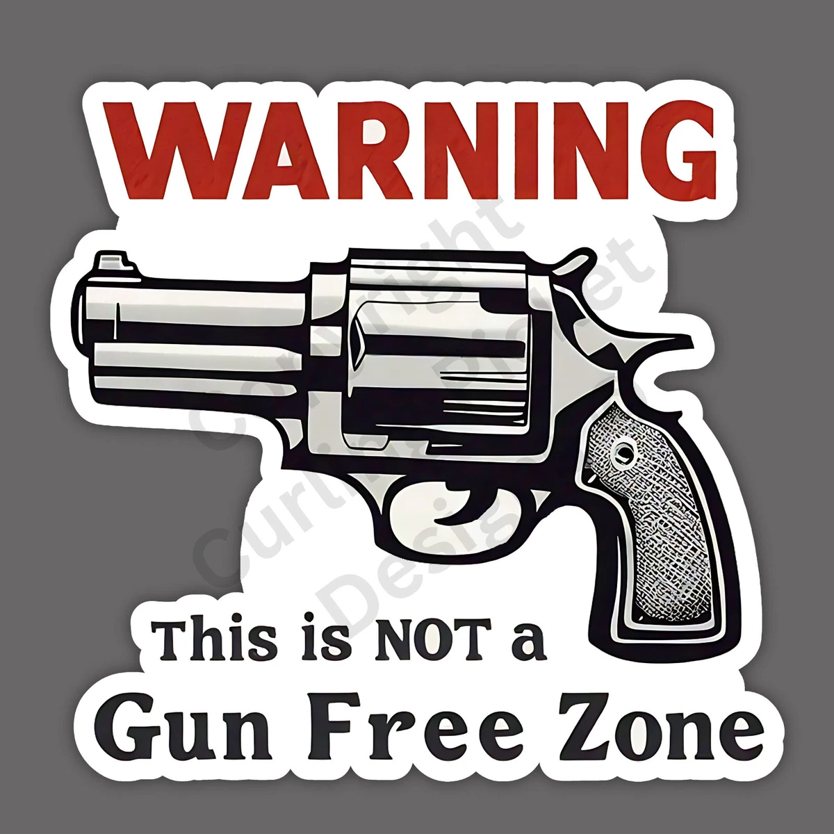 Kira Warning This is NOT a Free Zone 2A Vinyl Sticker Waterproof ...