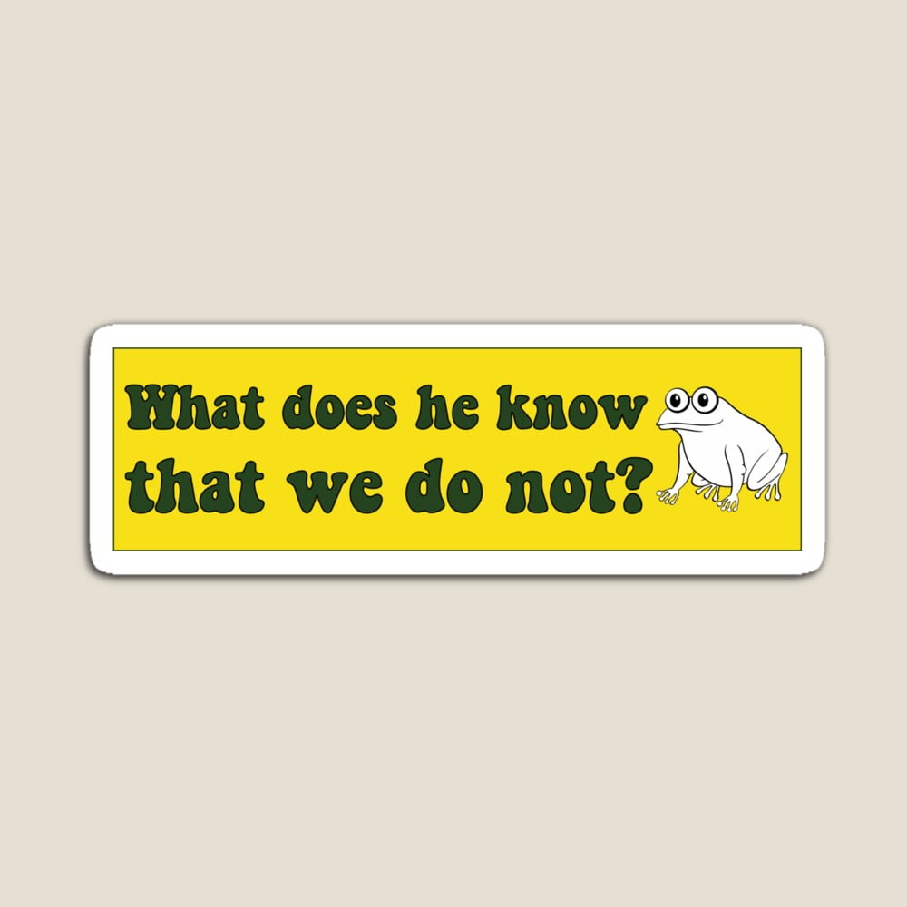Kira - What Does He Know That We Do Not Frog Sticker - 2269 Hot ...