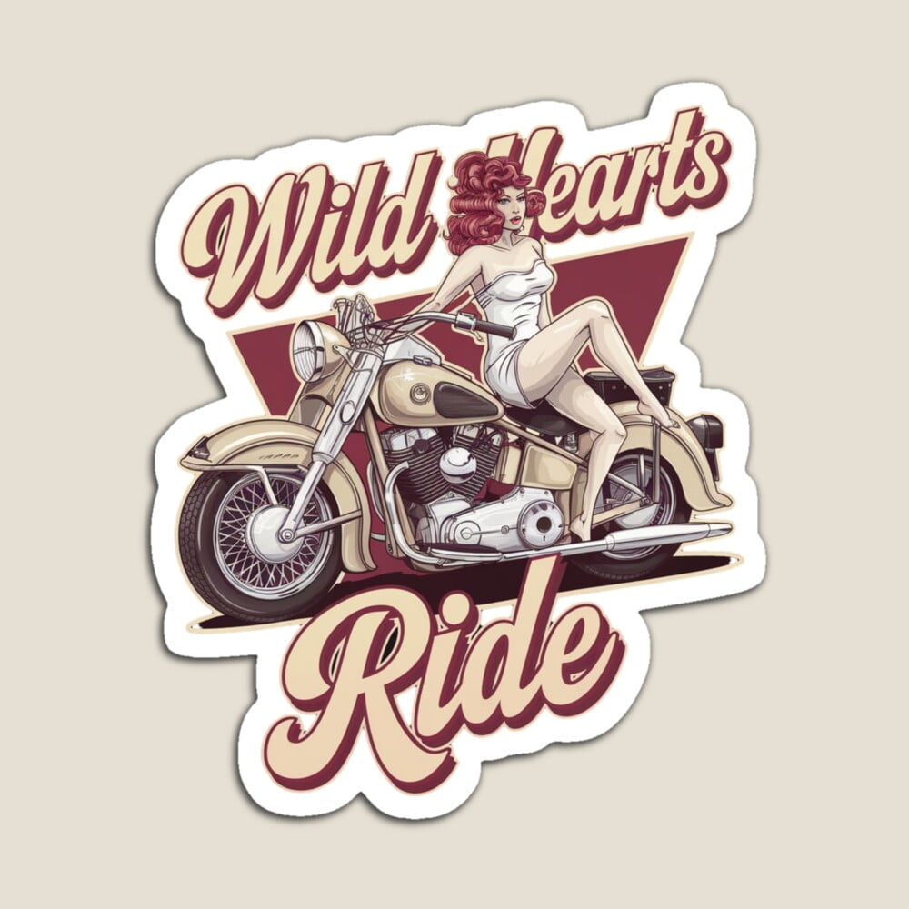 Kira - Wild Hearts Ride - Queen Of Highways - Biker Babe Alert - Hotter Than Asphalt Sticker ...
