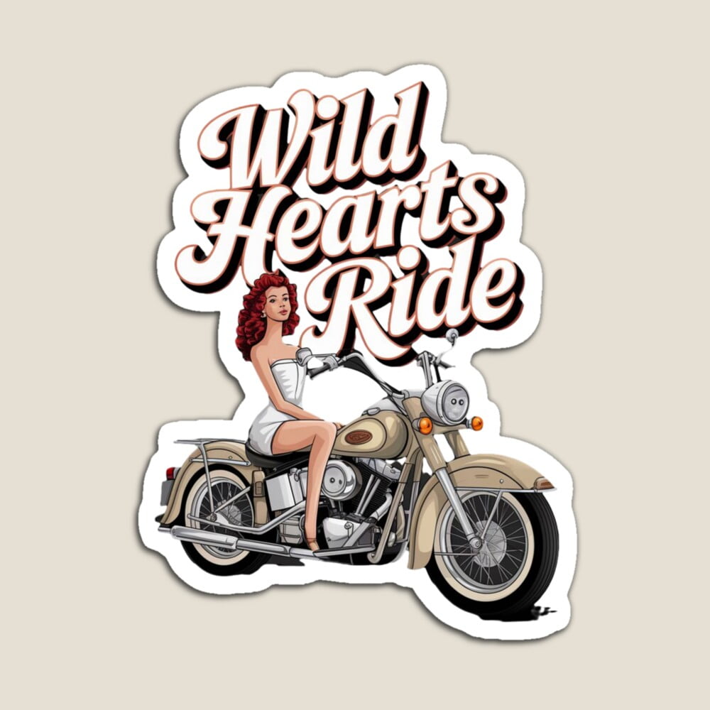 Kira - Wild Hearts Ride - Queen Of Highways - Biker Babe Alert - Hotter Than Asphalt Sticker ...