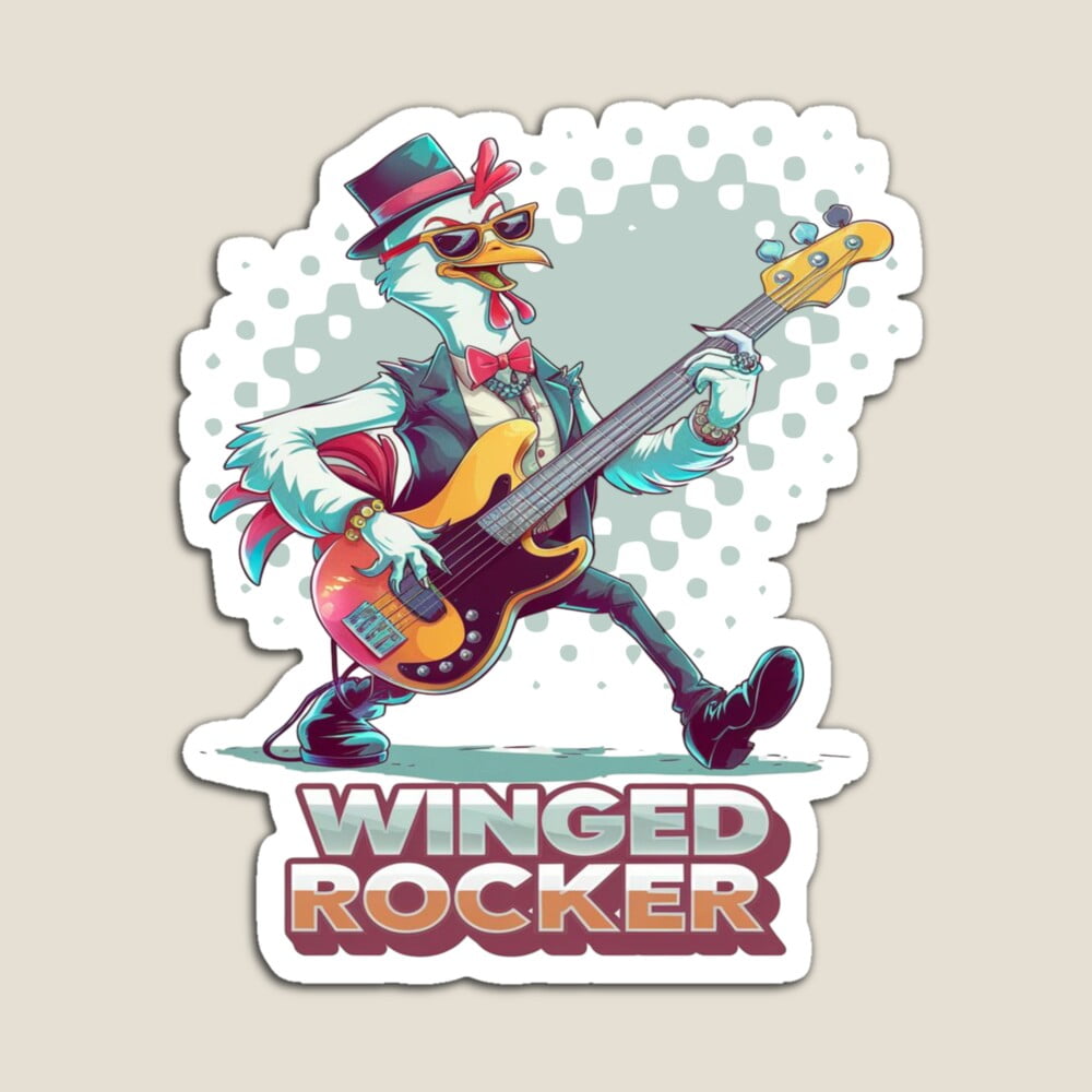 Kira - Winged Rocker Sticker - 5528 Hot Trending Vinyl Stickers ...