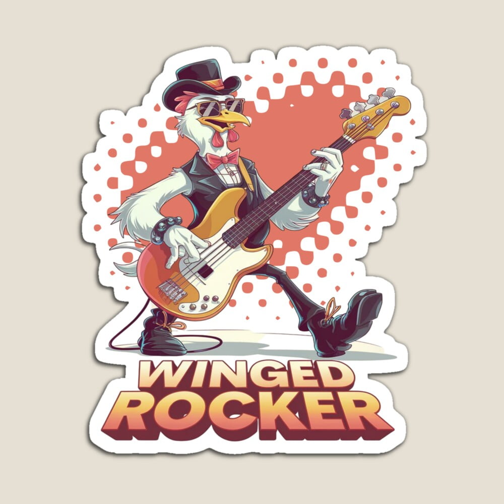 Kira - Winged Rocker Sticker - 5529 Hot Trending Vinyl Stickers ...