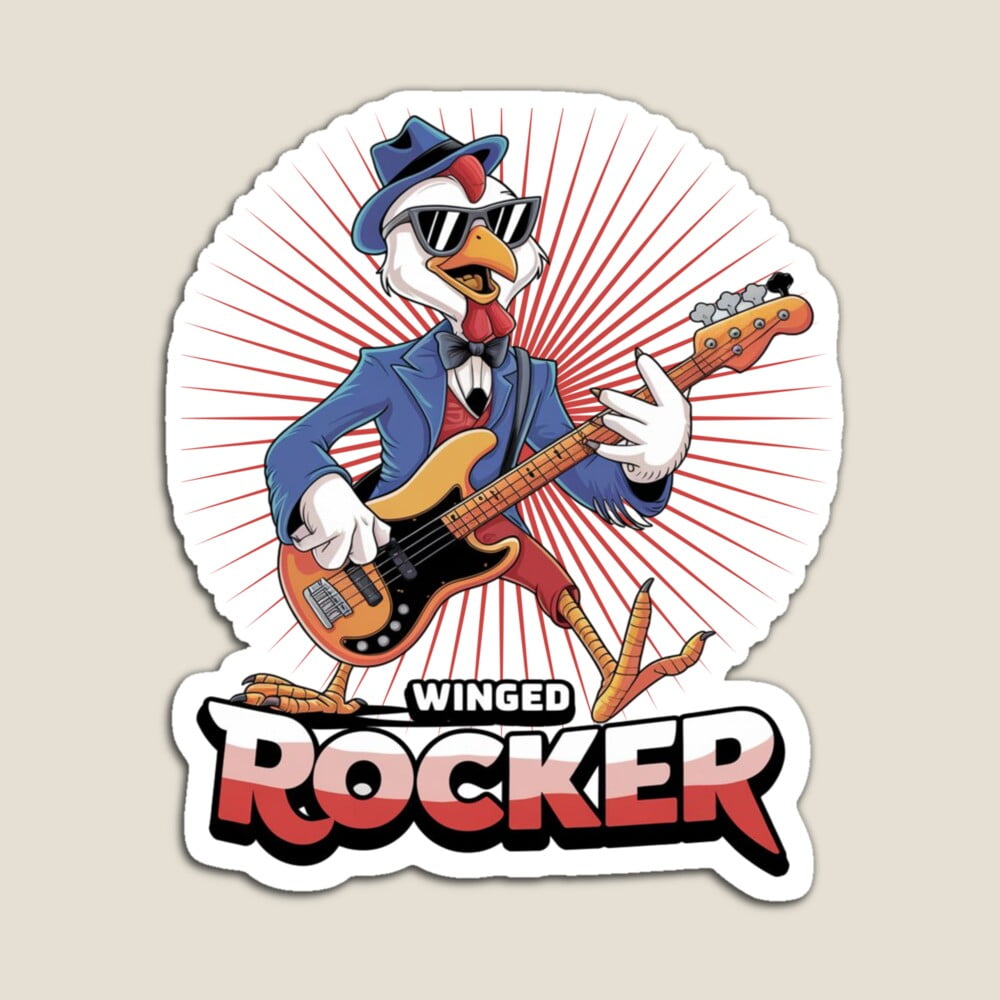 Kira - Winged Rocker Sticker - 5530 Hot Trending Vinyl Stickers ...