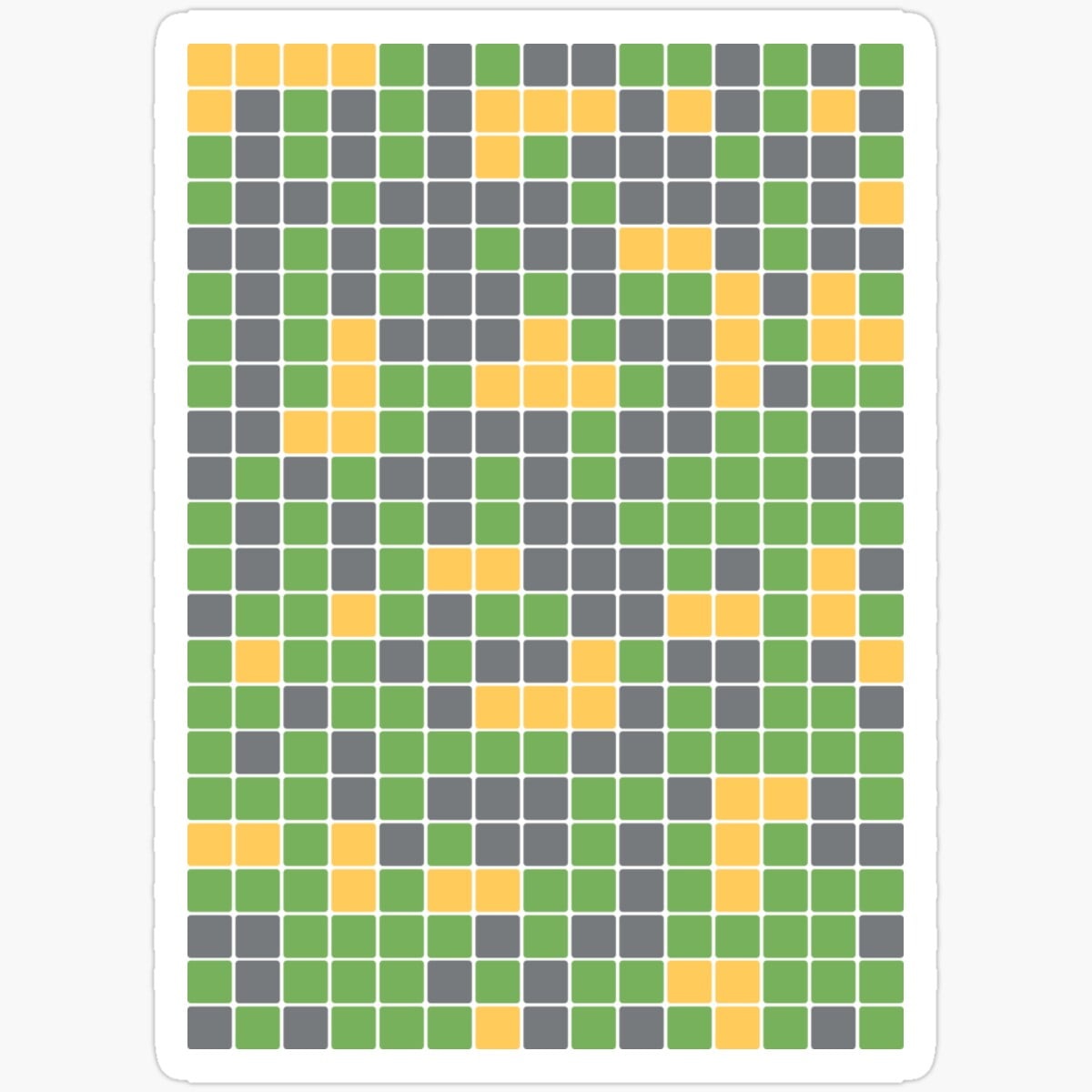 Kira Wordle Pattern Sticker Waterproof Sticker for Water Bottles ...