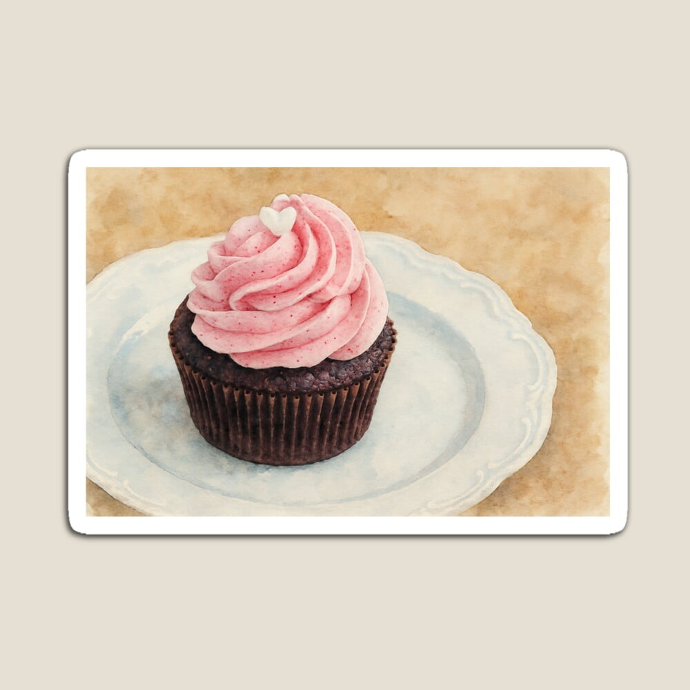 Kira - Wrcolor Chocol Cupcake With Pink Frosting Ai Enhanced Sticker ...