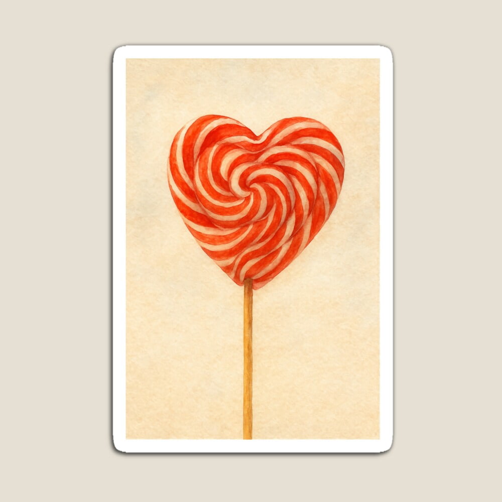 Kira - Wrcolor Heart Lollipop Fine Art Candy Illustration Sticker ...