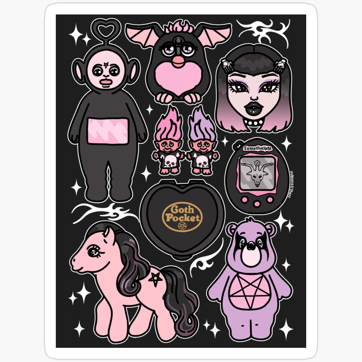 Kira Y2K creepy cute toys Sticker Waterproof Sticker for Water Bottles ...