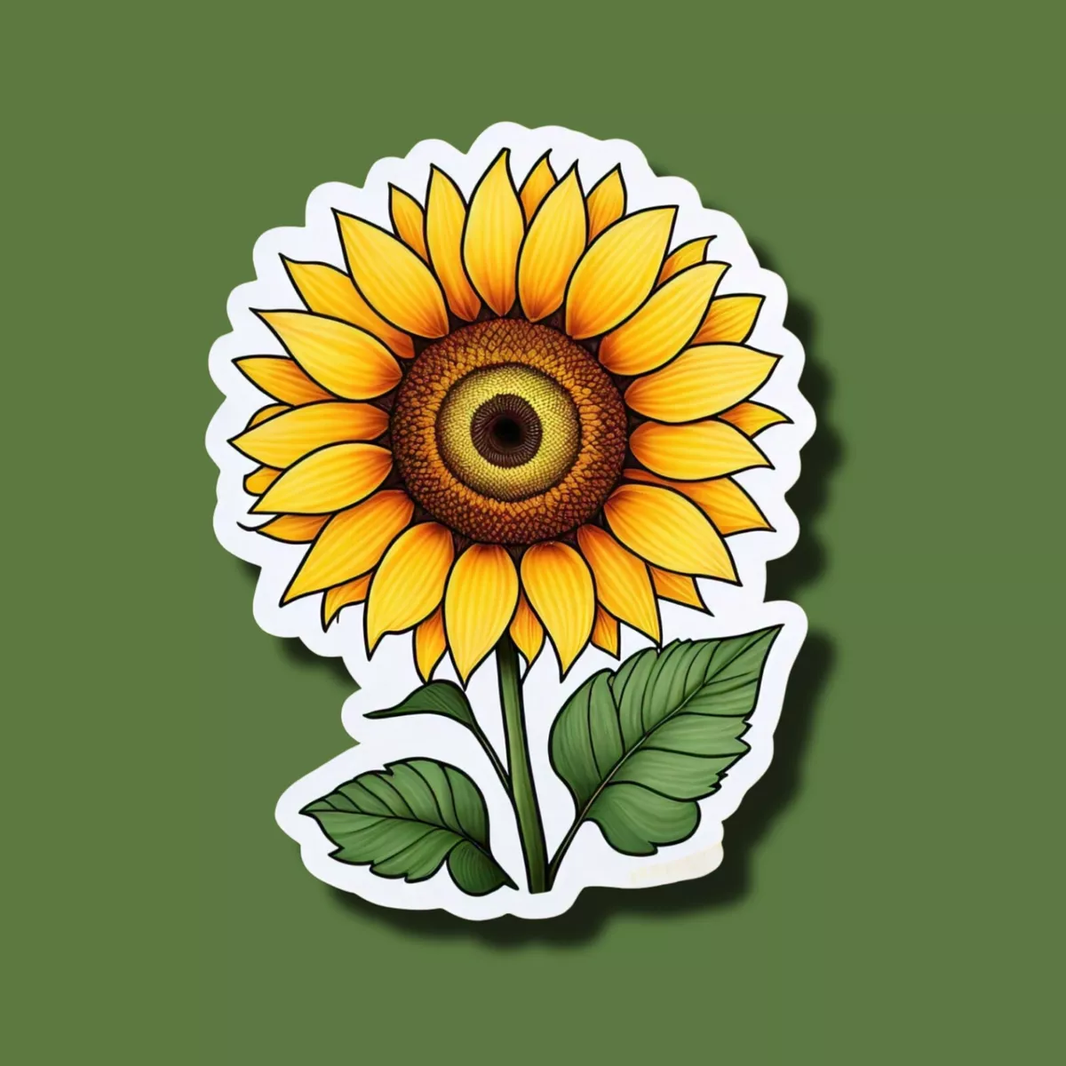 Kira Yellow Sunflower Flower Nature Beautiful Beauty Vinyl Sticker ...