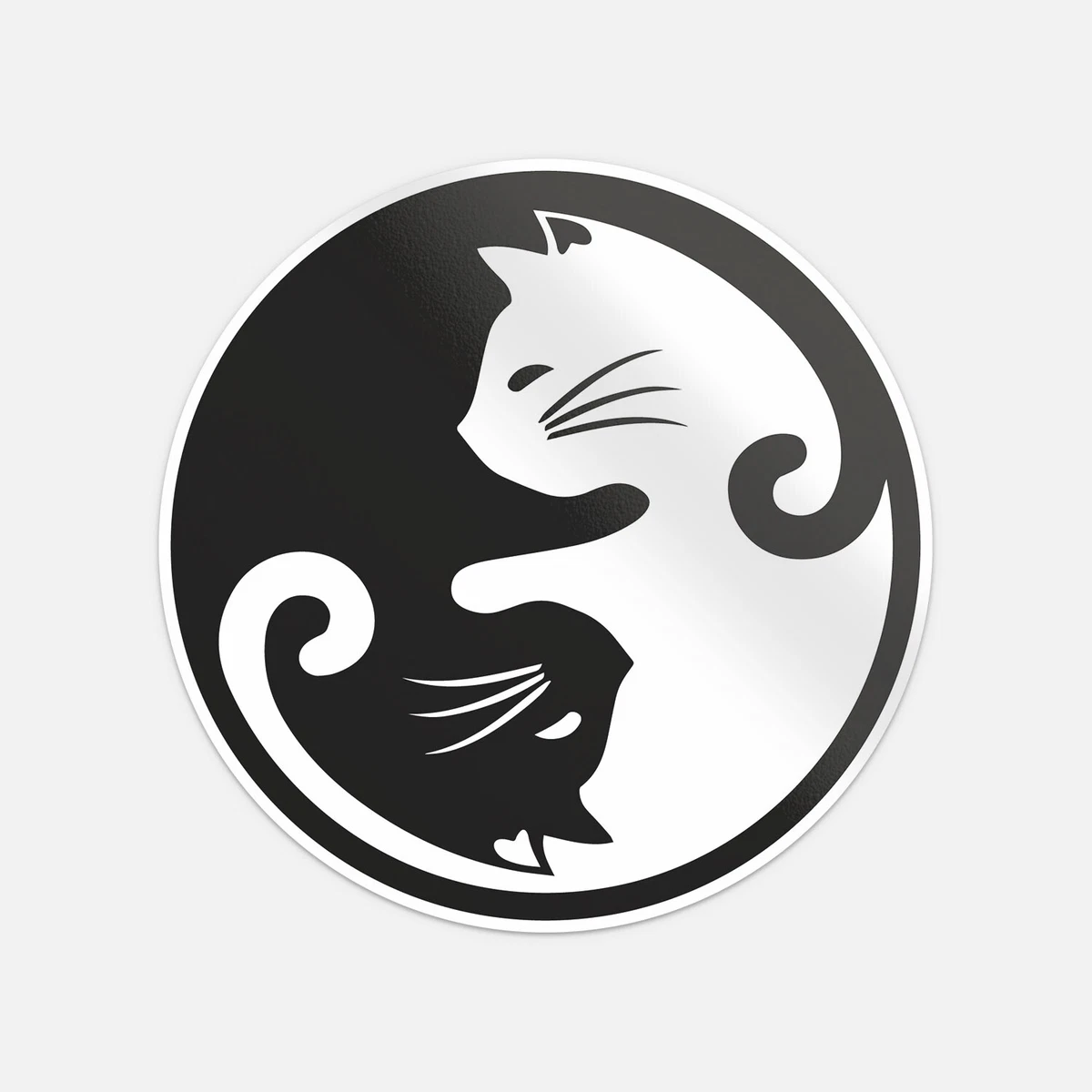 Kira Ying Yang Cats Car Bumper Vinyl Sticker Decal Waterproof Sticker ...