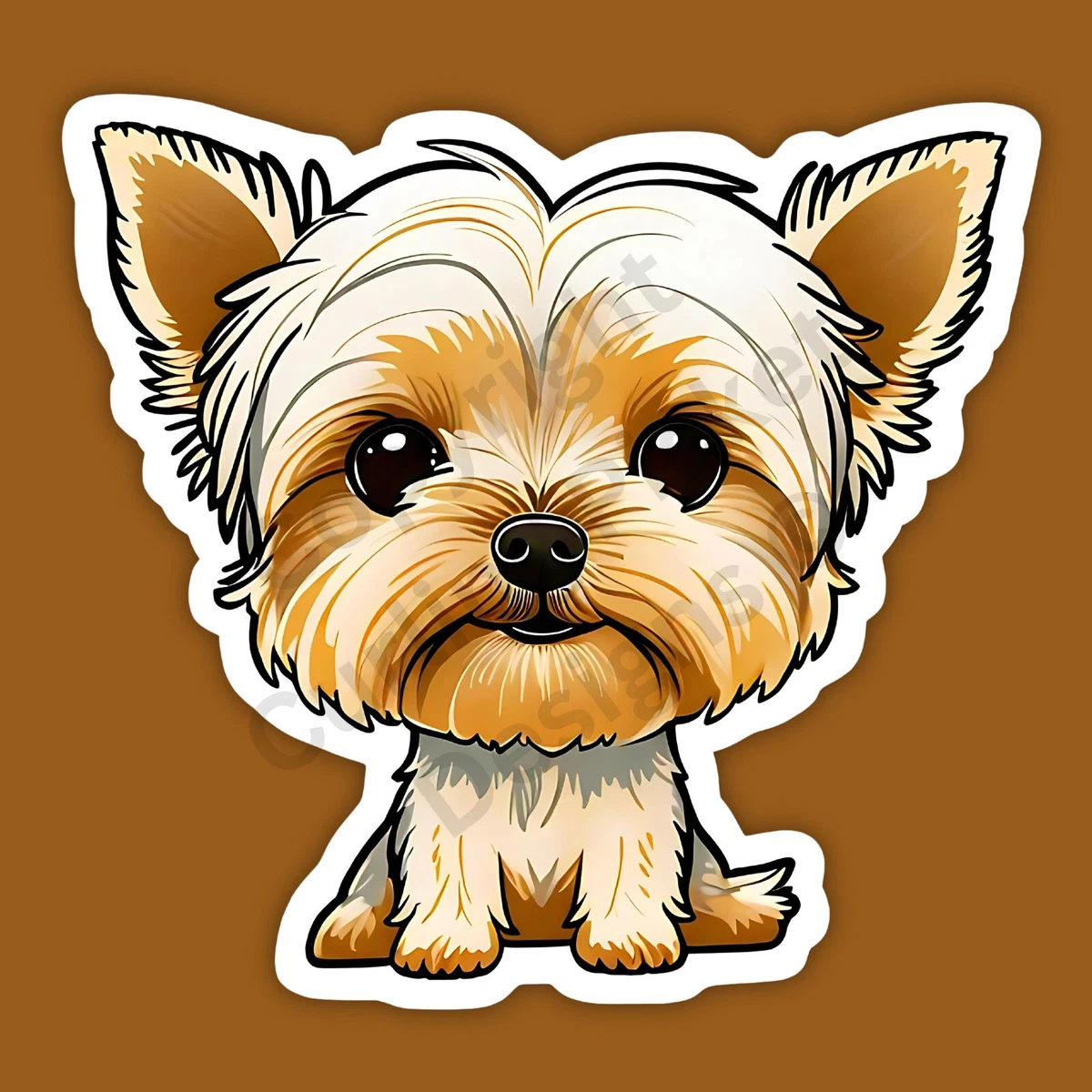 Kira Yorkie Yorkshire Terrier Cute Dog Breed Adorable Vinyl Sticker ...