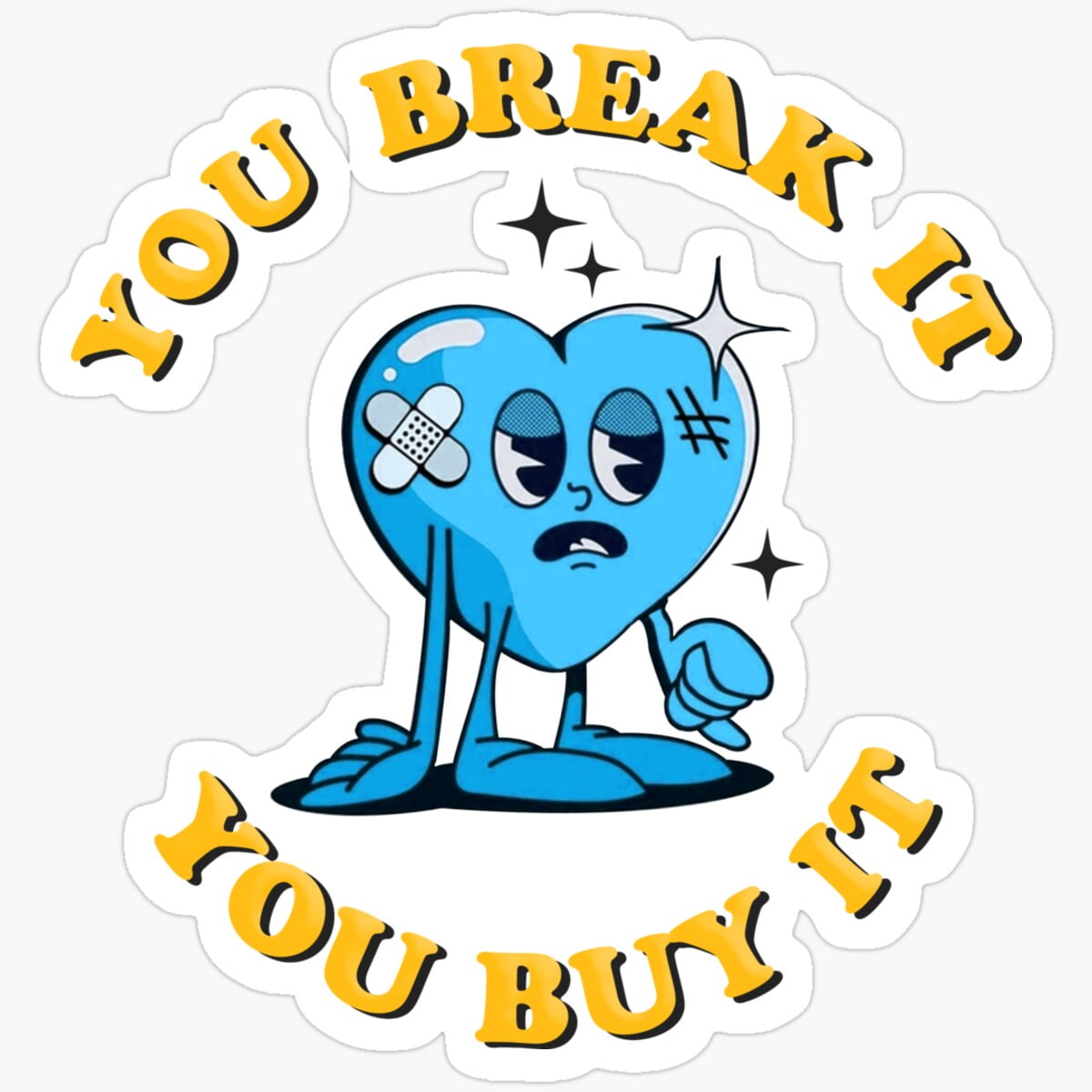 Kira You break it, you buy it - White Lotus Shirt Sticker Waterproof ...