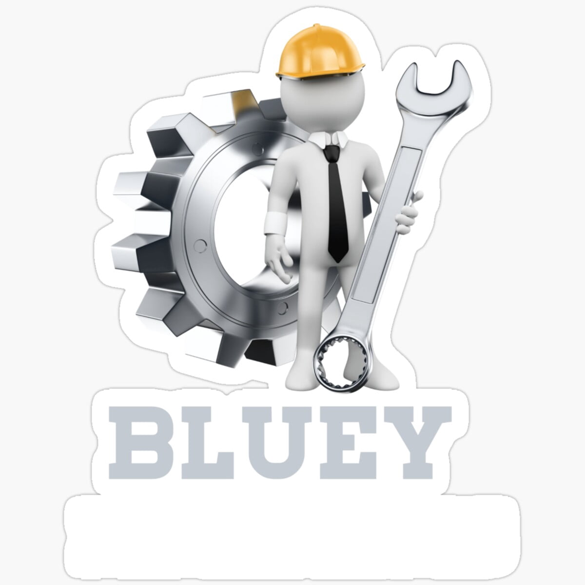 Kira bluey mechanic bluey mechanic bluey mechanic Sticker Waterproof ...