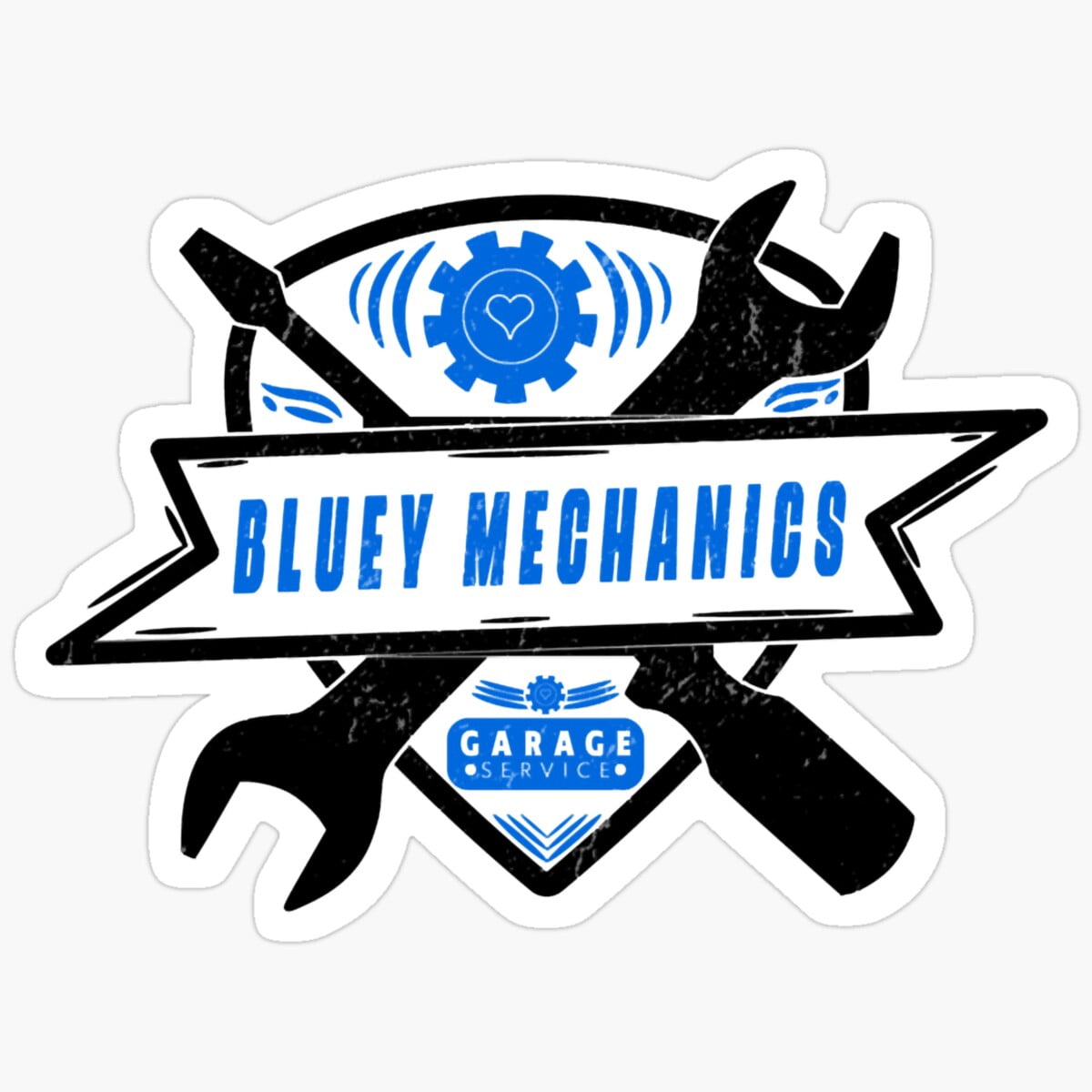 Kira bluey mechanics Sticker Waterproof Sticker for Water Bottles ...