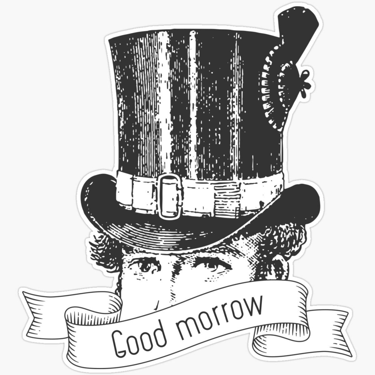 Kira Have a good day. Vintage 19th century style Sticker Decorative ...