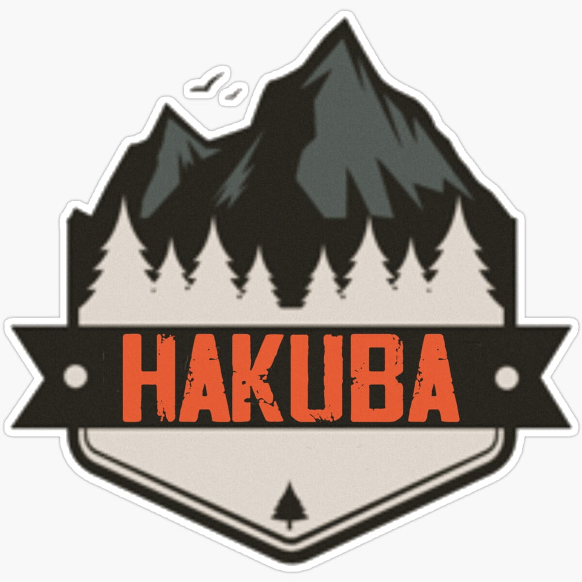 Kira hakuba japan vintage mountain Sticker Decorative Laptop, Phone ...