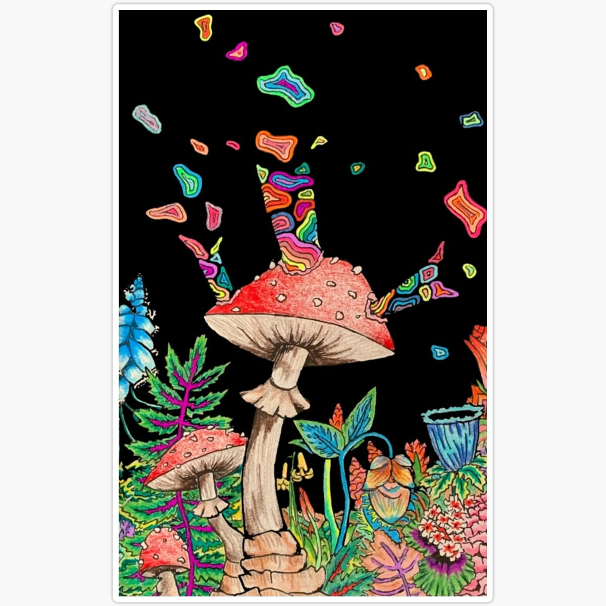 Kira happy mushroom! Sticker Decorative Laptop, Phone Stickers ...