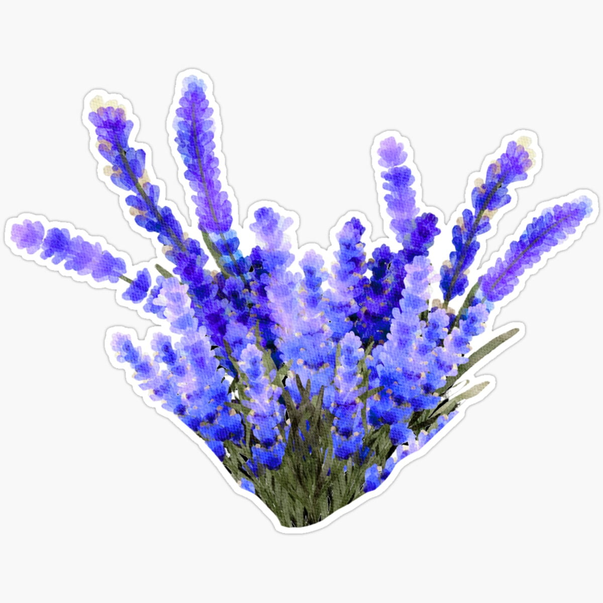 Kira indigo lavender bouquet Sticker Decorative Laptop, Phone Stickers ...