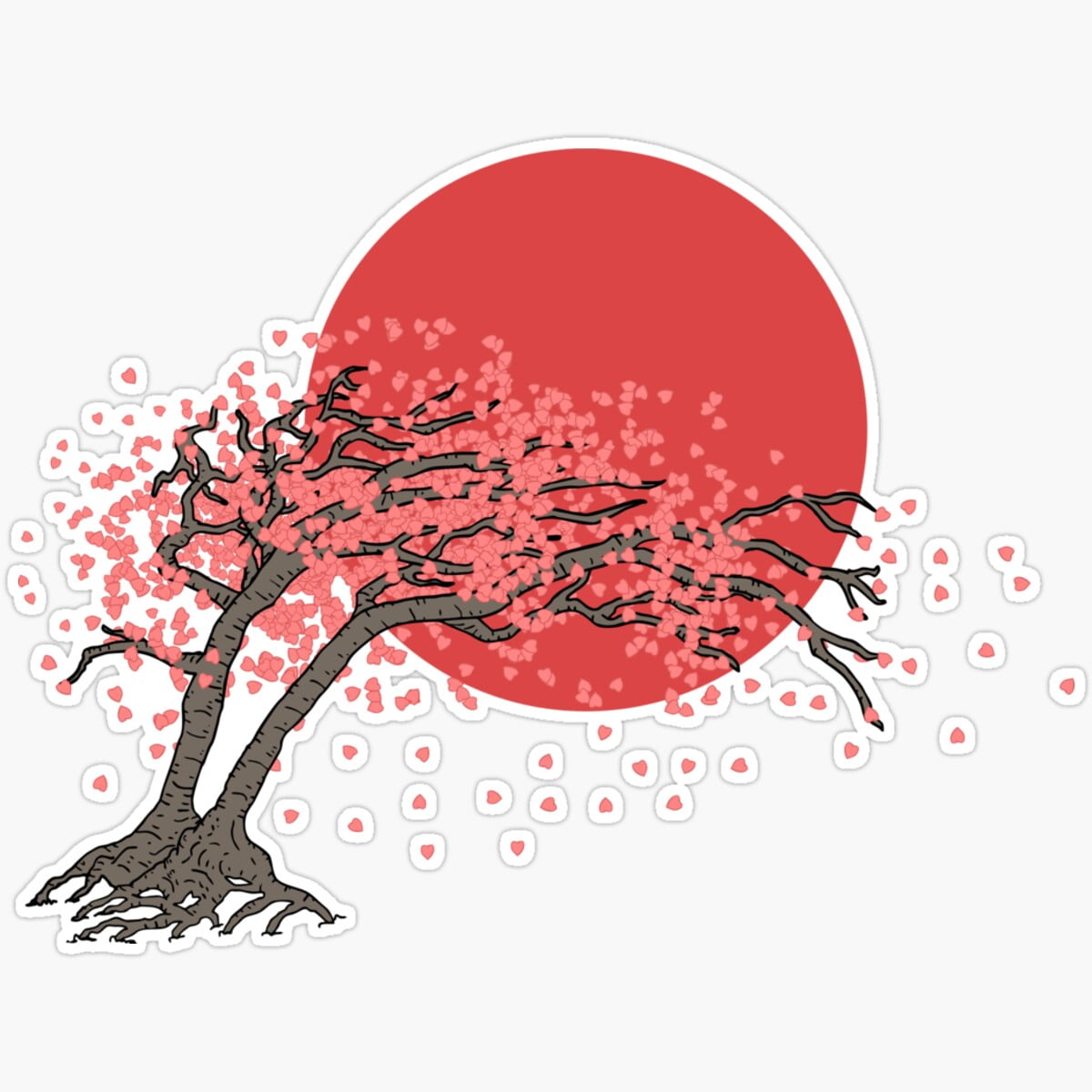 Kira japanese cherry blossom hanami Sticker Decorative Laptop, Phone ...