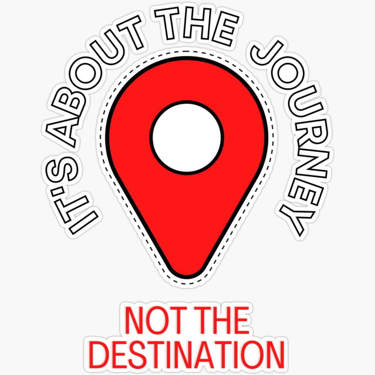 Kira It's about the journey not the destination STICKER Sticker ...