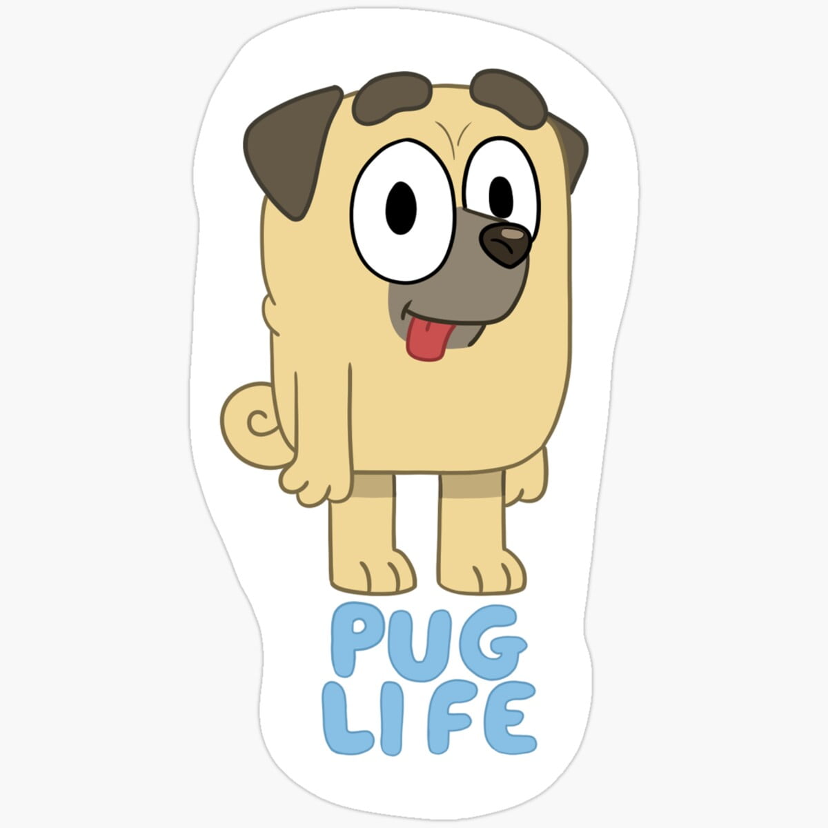 Kira pug life Sticker Waterproof Sticker for Water Bottles, Laptops ...
