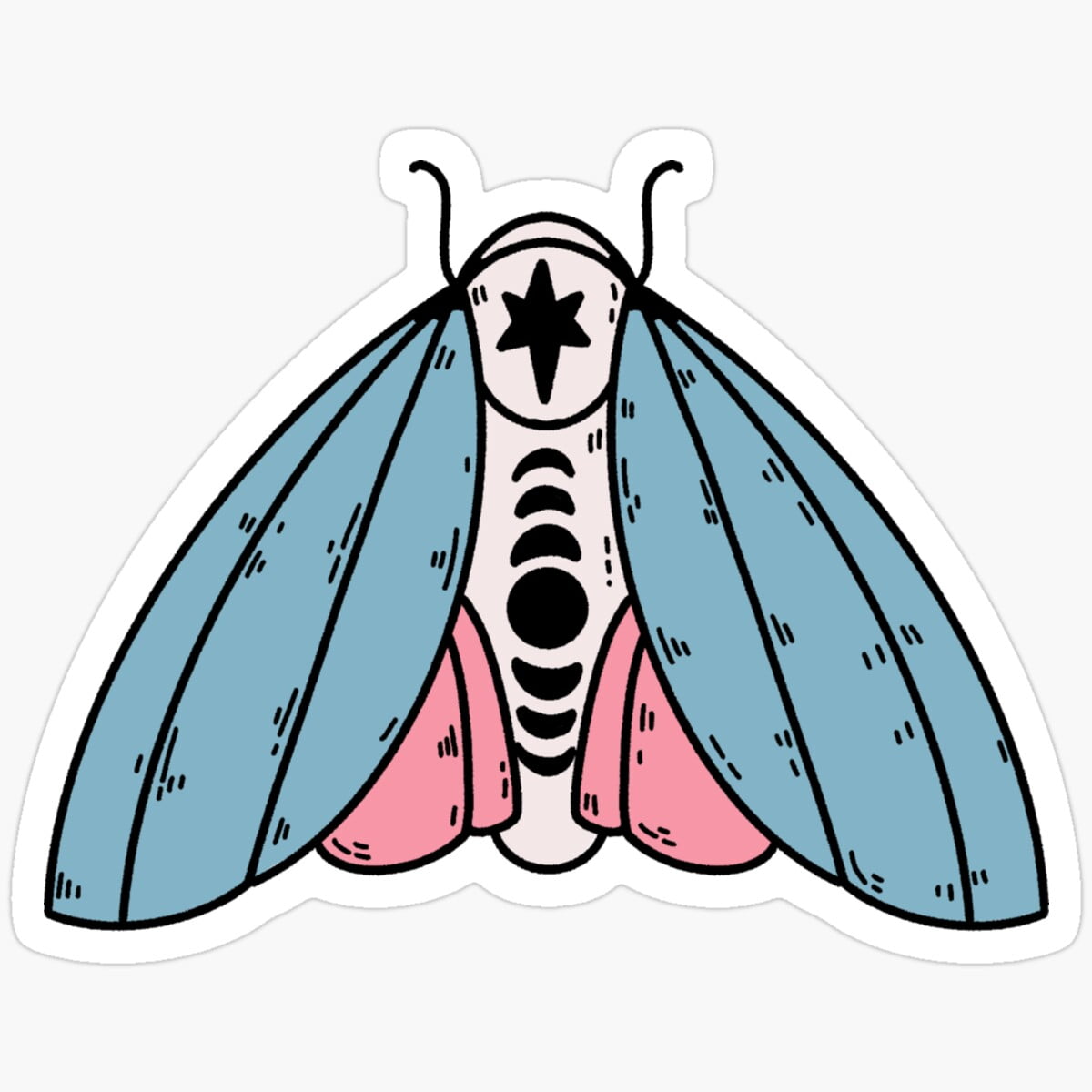 Kira trans moth Sticker Waterproof Sticker for Water Bottles, Laptops ...