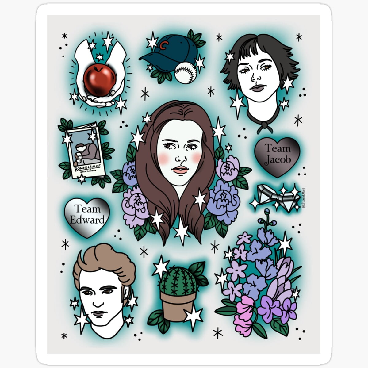 Kira twilight renaissance Sticker Waterproof Sticker for Water Bottles ...