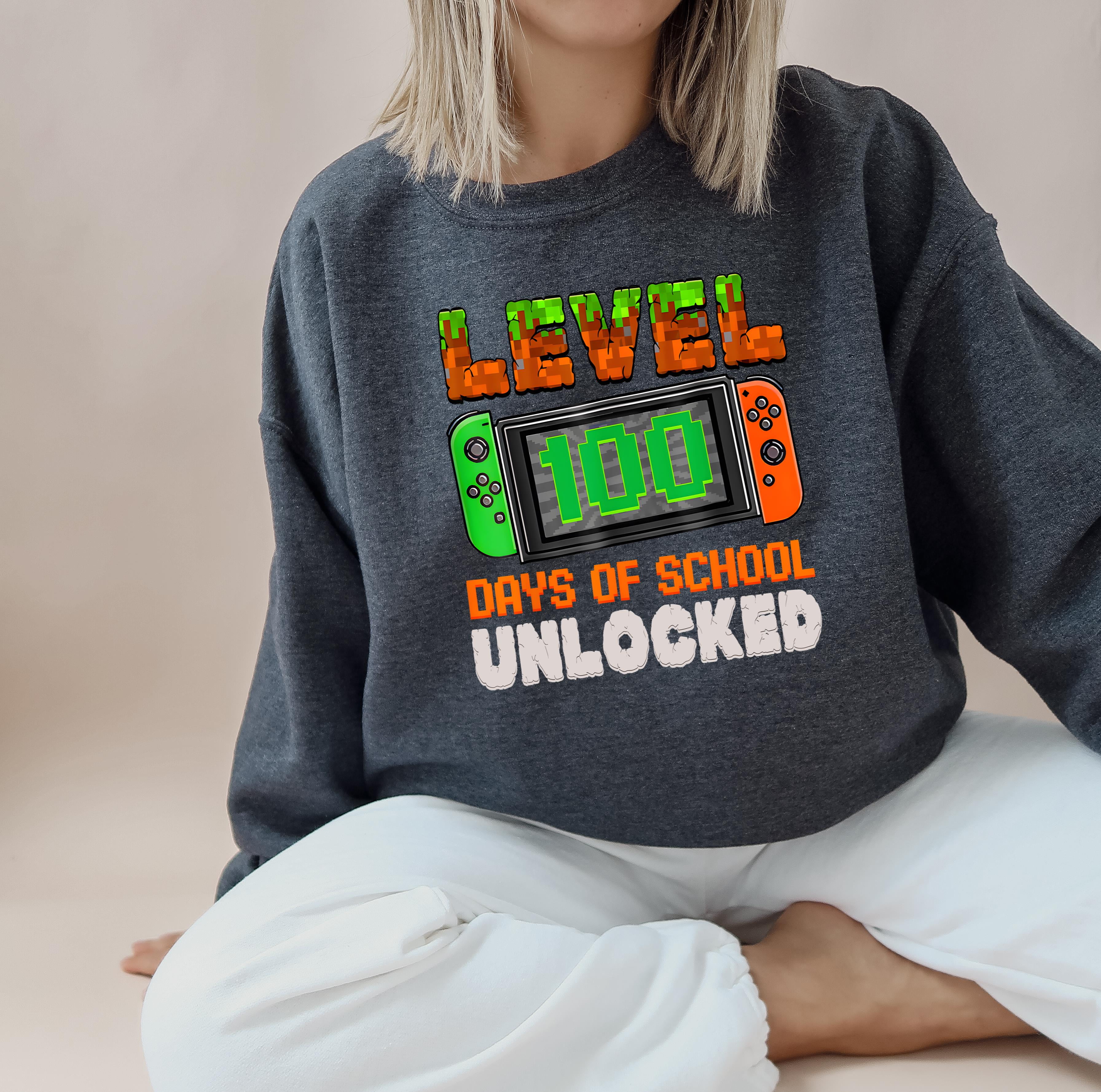 KiraKira 100th Day of School Video Gamer Shirt, Fun 100 Days Design ...