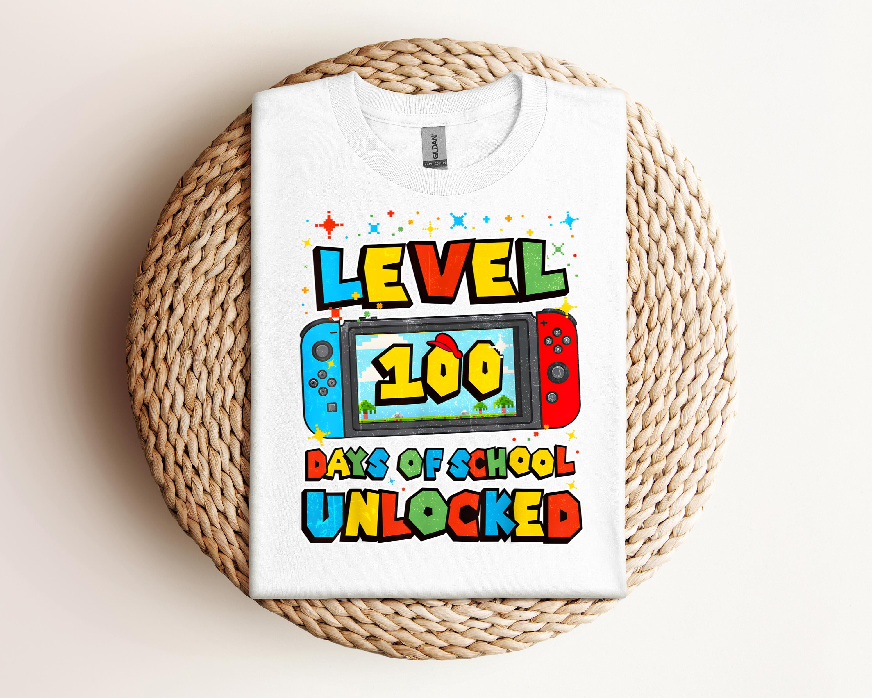 KiraKira 2nd Grade Gamer Anime Boy Level 100 Days of School Shirt, Fun ...