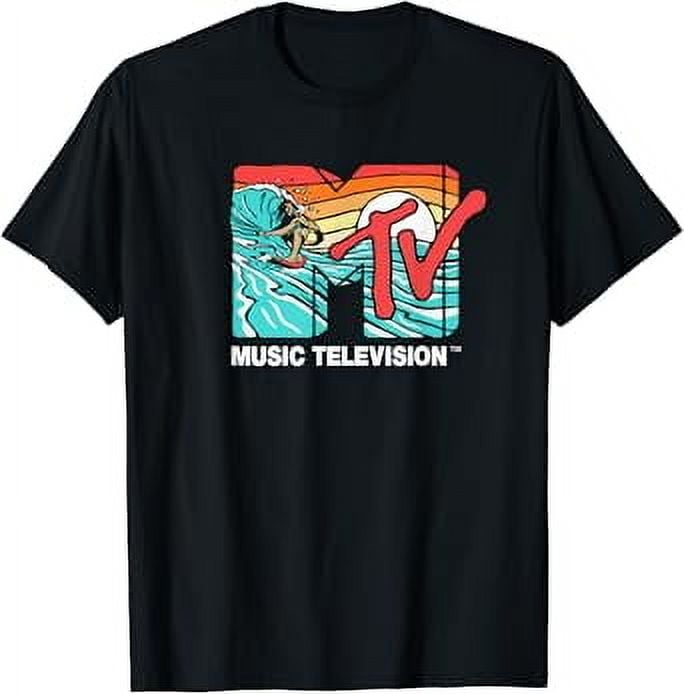 Kiraa MTV Catch A Wave Surfer Logo Retro T-Shirt - Walmart.com