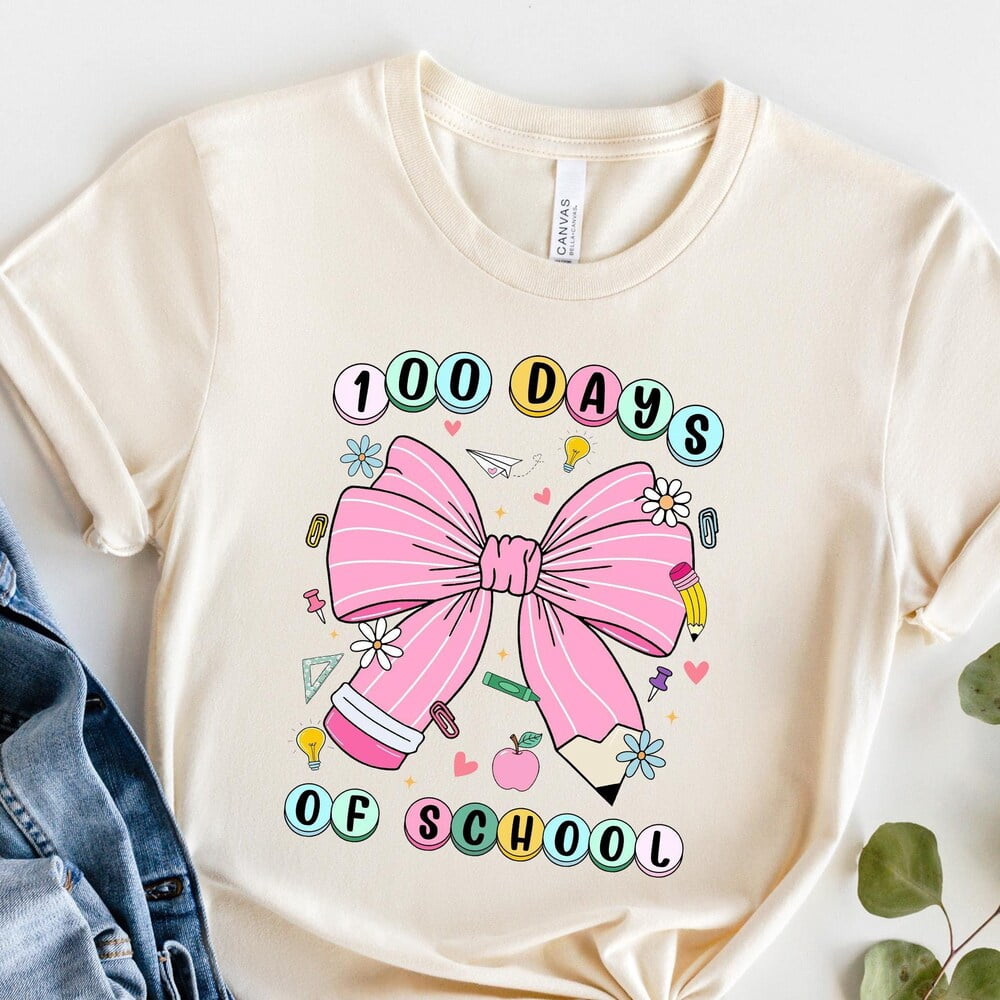 Kiraa Tee With 100 Days Of School Kids Shirt, 100 Day Shirt, 100Th Day ...