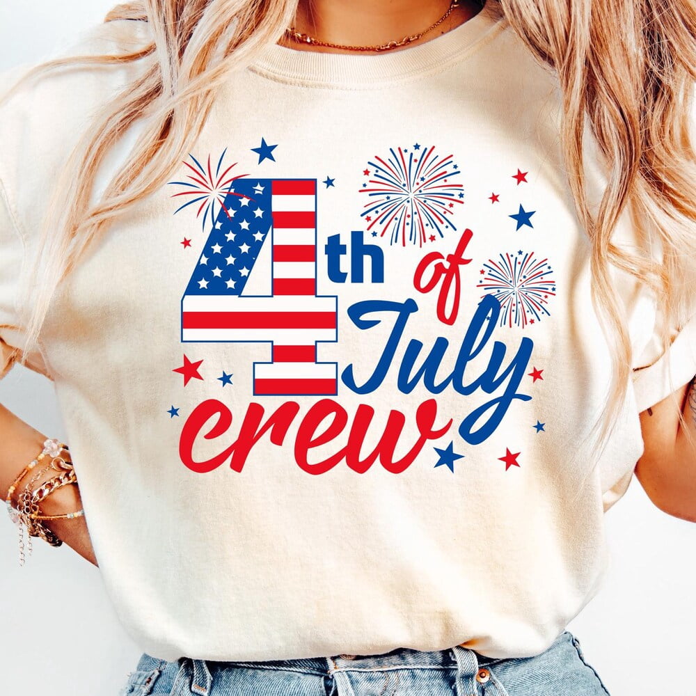 Kiraa Tee With 4Th Of July Family Crew, 4Th Of July Crew Shirt, 4Th Of ...
