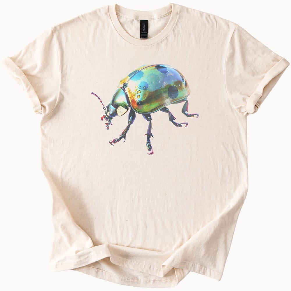 Kiraa Tee With Colorful Rainbow Beetle Graphic Tee Retro Insect Art ...