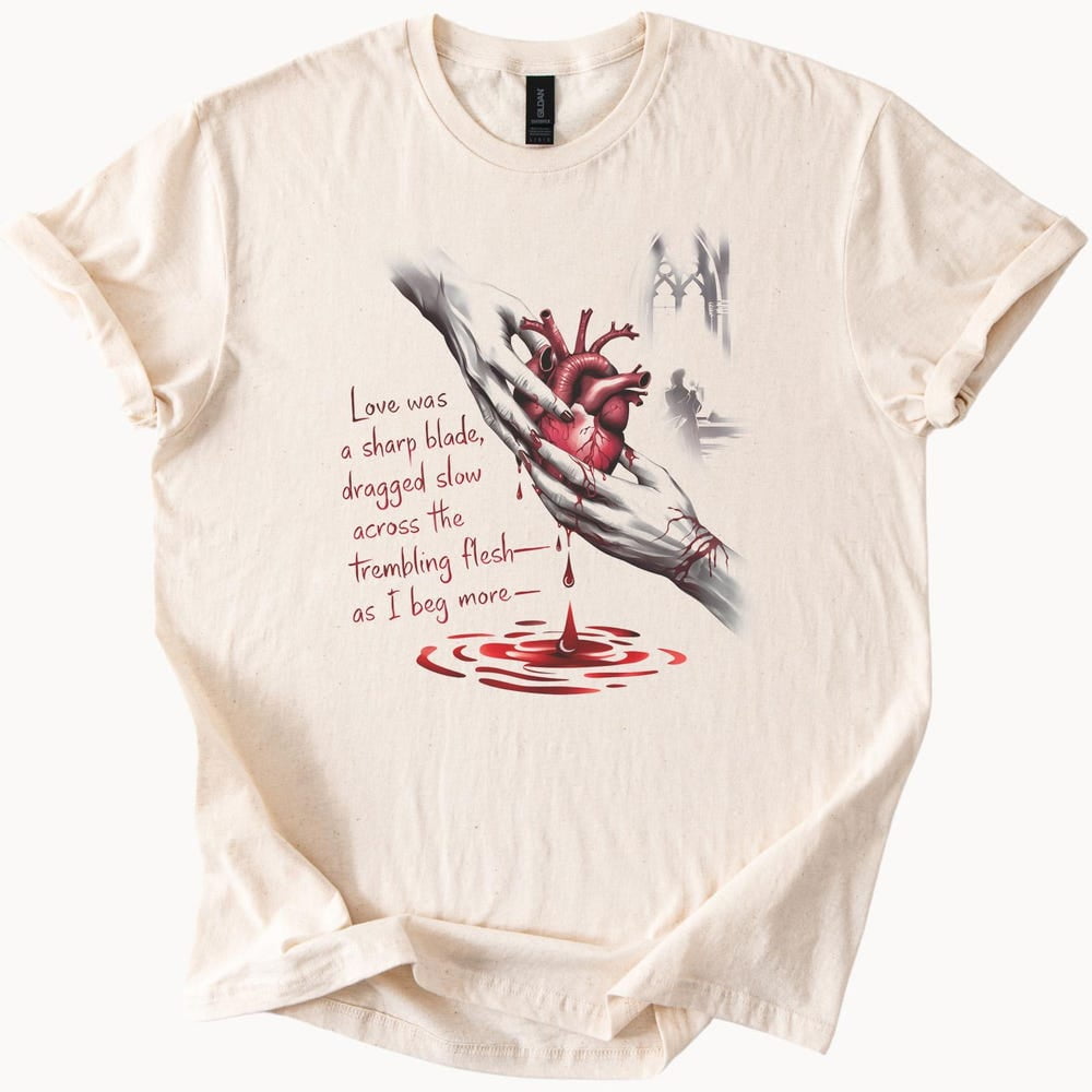 Kiraa Tee With Emotional Bleeding Heart Art T Shirt Poetic Love Pain ...