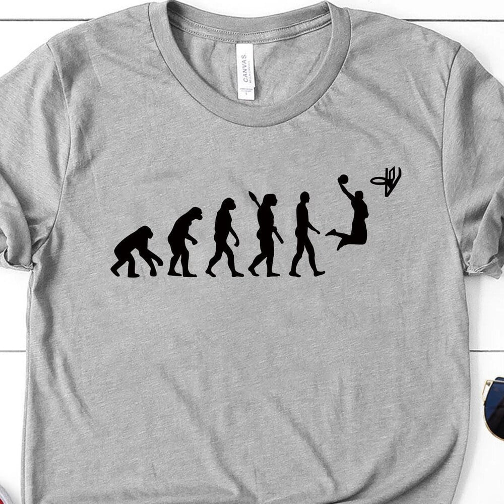 Kiraa Tee With Evolution Of Human Basketball Shirt, Basketball ...
