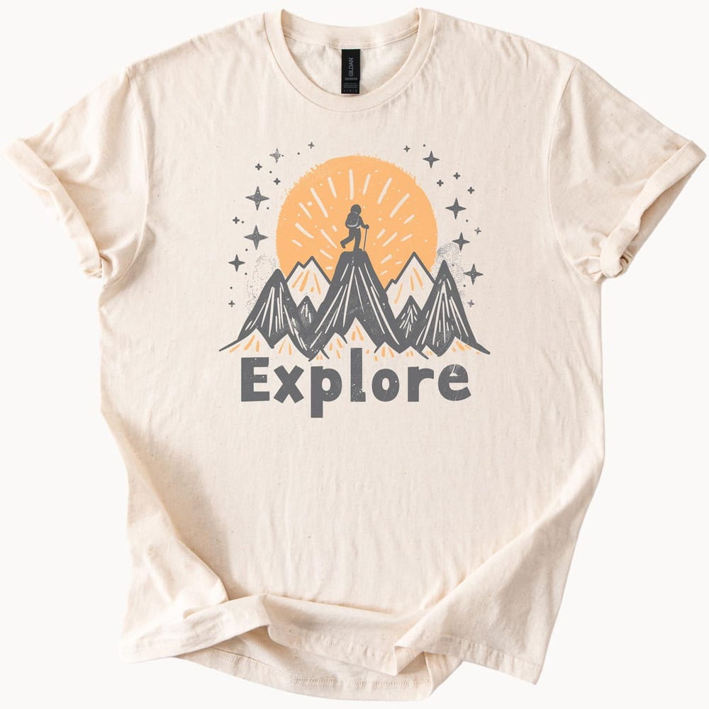Kiraa Tee With Explore Mountains Hiking Graphic Tee Adventure Shirt ...