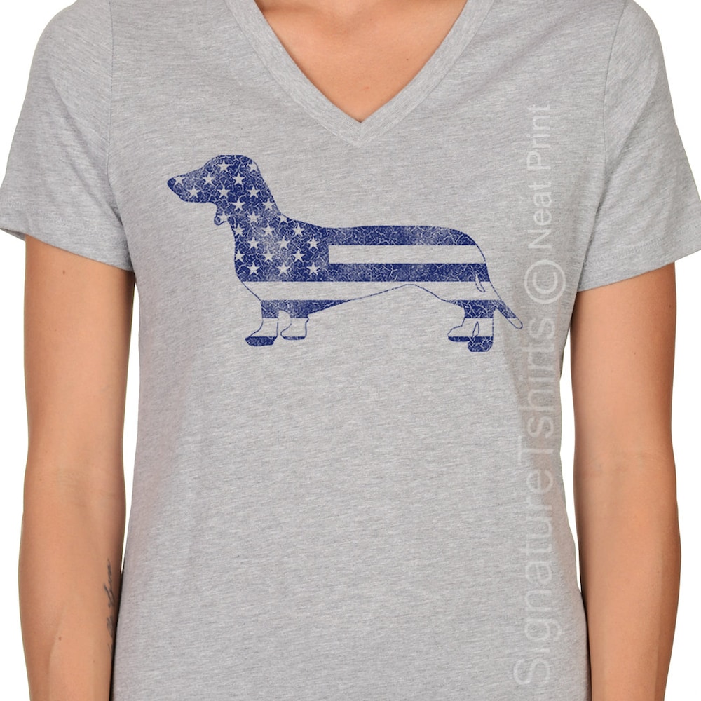 Kiraa Tee With Fourth Of July Womens V Neck Shirt American Flag Tee Us ...