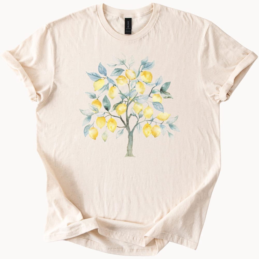 Kiraa Tee With Lemon Tree Watercolor Graphic Tee Hand Drawn Fruit Tree ...