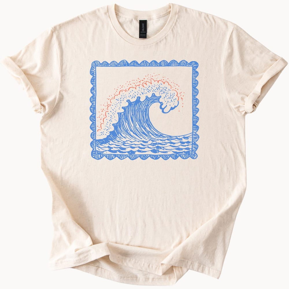 Kiraa Tee With Ocean Wave Shirt Coastal Beach Vibes Tee Surfer Gift ...