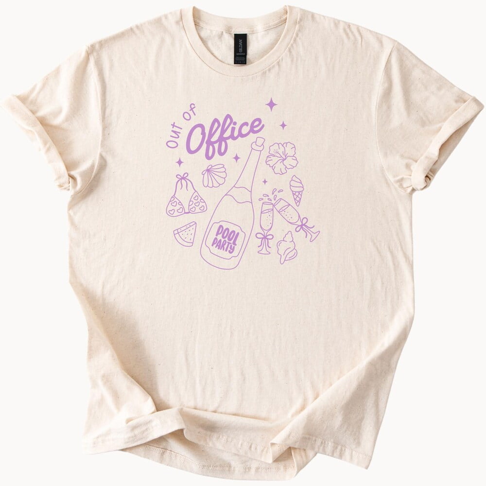 Kiraa Tee With Out Of Office Pool Party Shirt Vacation Mode Tee Beach ...