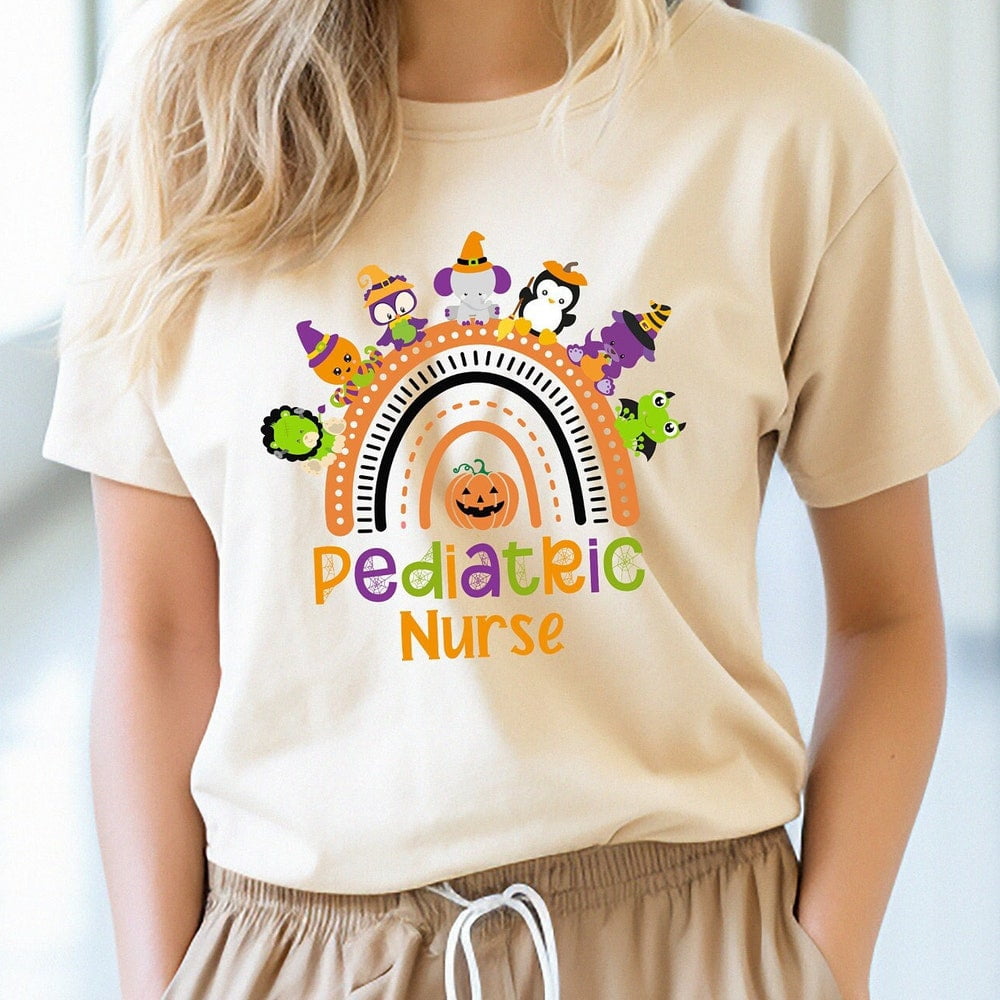 Kiraa Tee With Pediatric Nurse Rainbow Animal Shirt, Pediatrics Animals ...