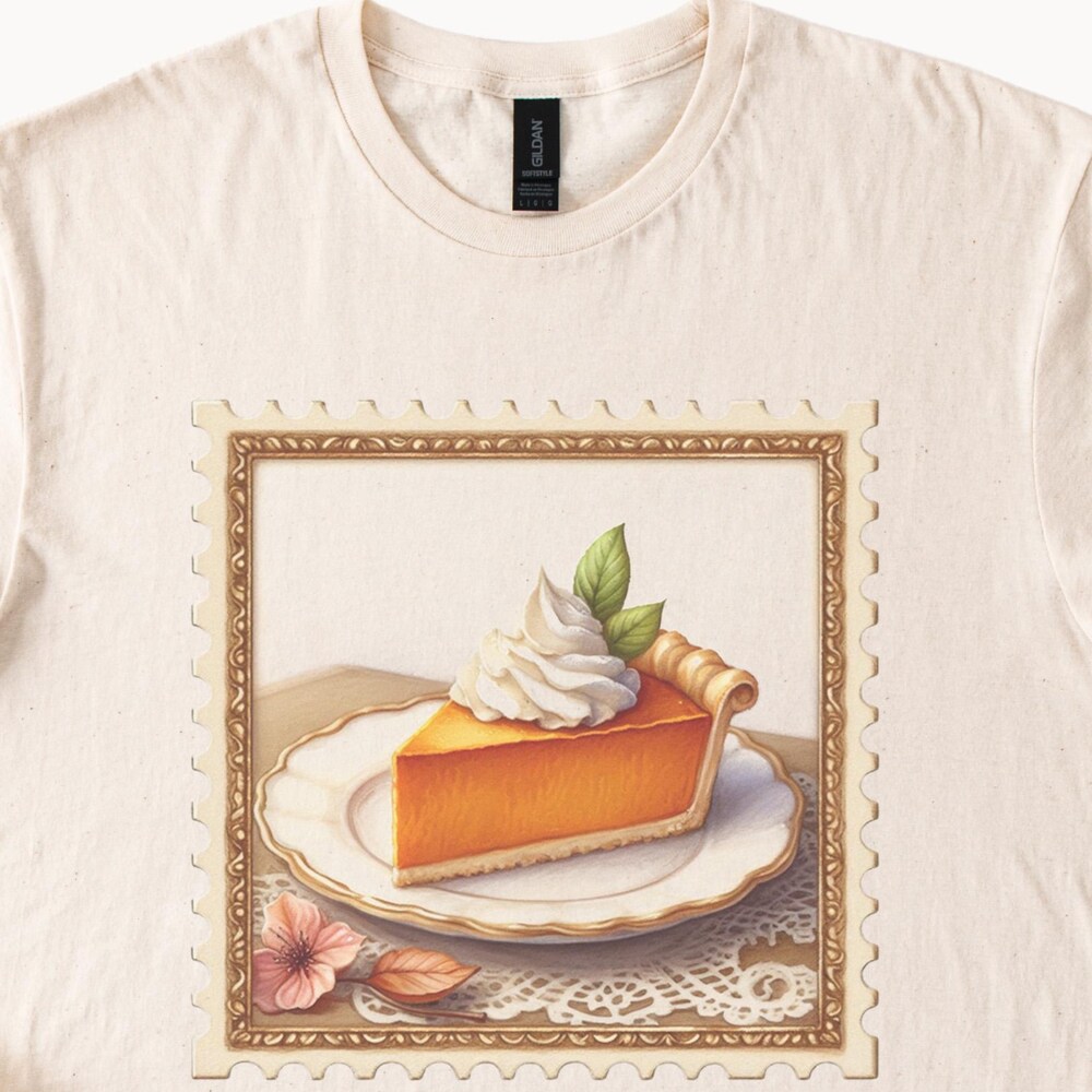 Kiraa Tee with Pumpkin Pie Slice Graphic T Shirt Whipped Cream Dessert ...
